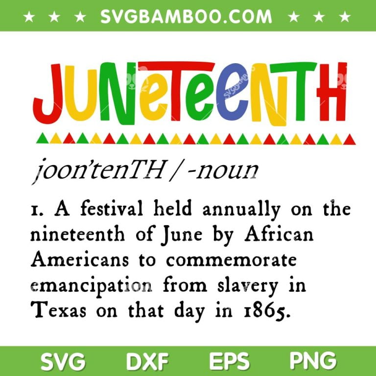 Juneteenth Noun SVG PNG
