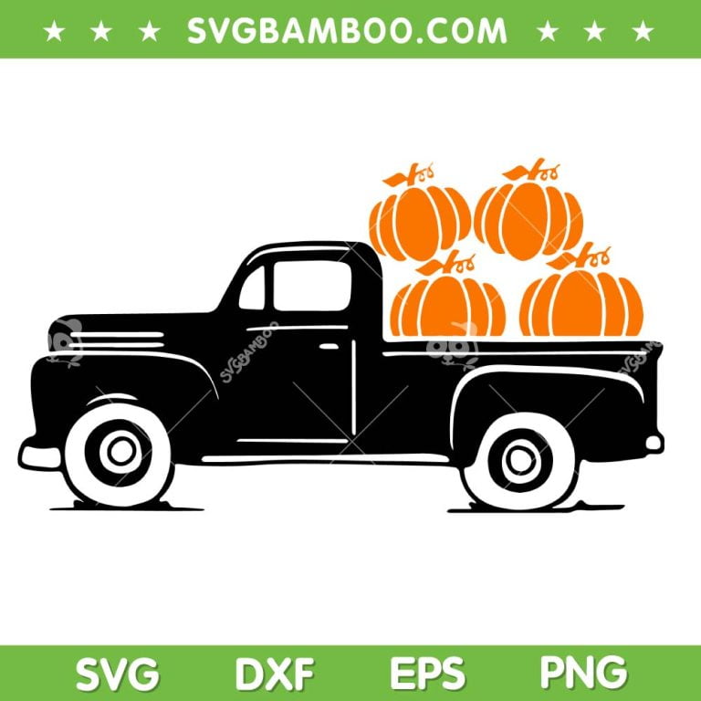 Pumpkin Fall Truck SVG PNG
